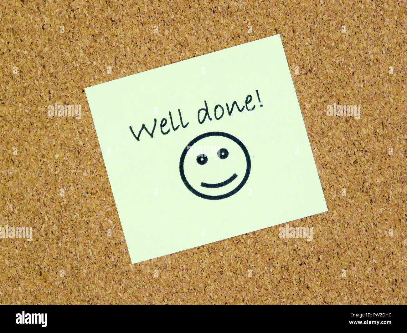 Well done sticky note on hi-res stock photography and images - Alamy