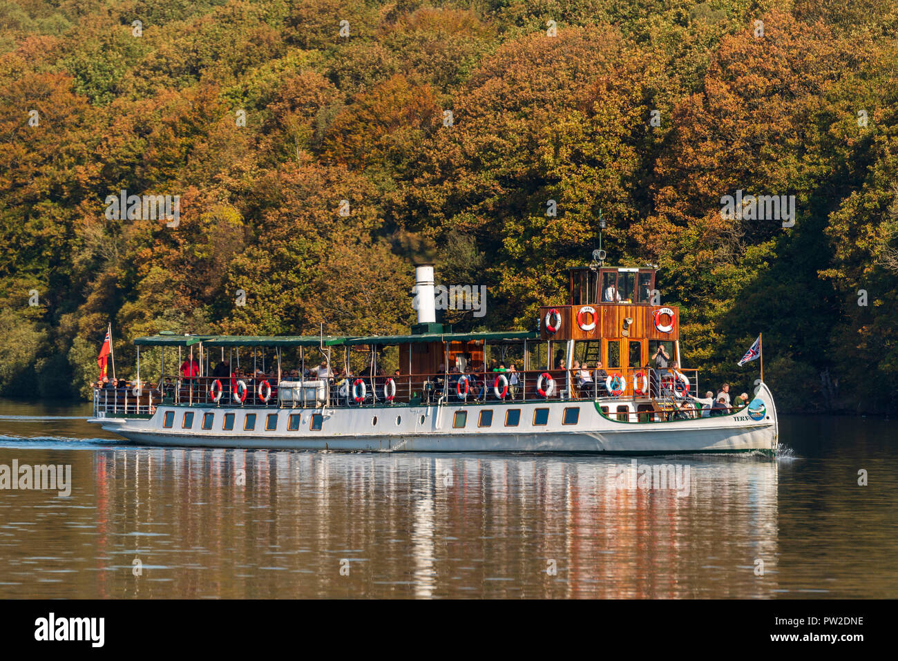 Lake Windermere steamer the Tern at Lakeside. Lake District North West ...