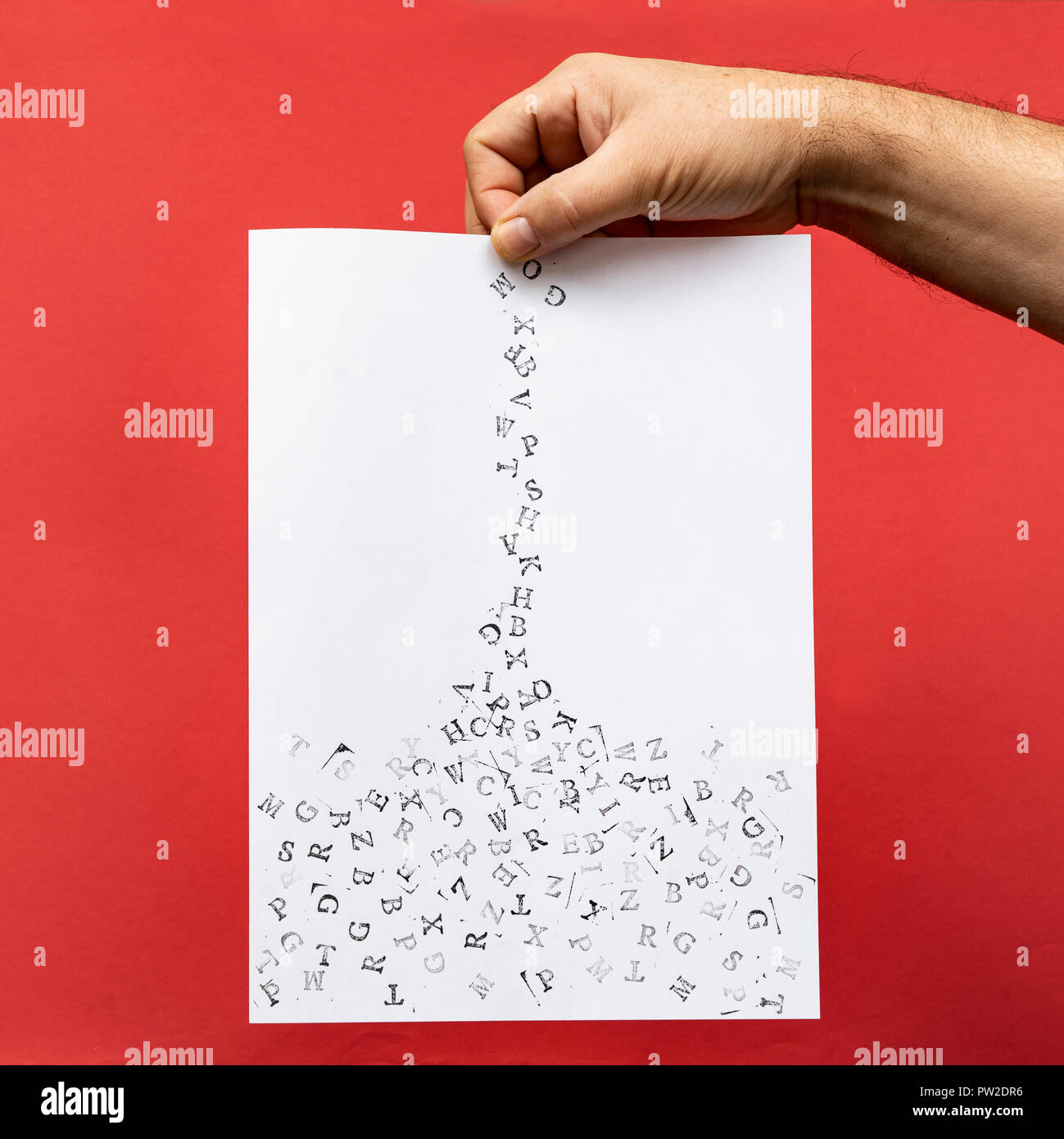 the letters falling Stock Photo - Alamy