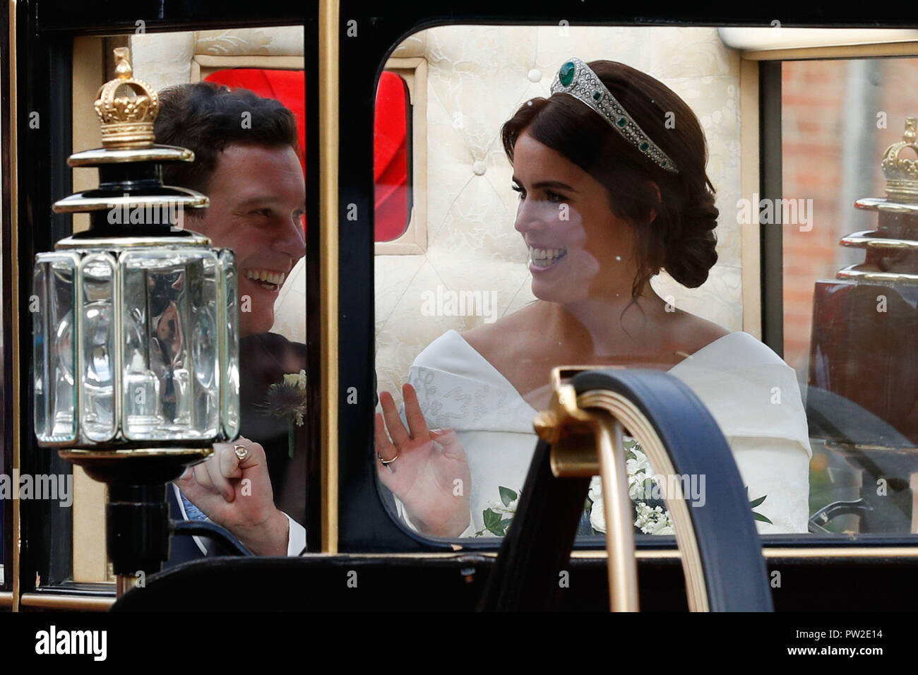 Princess Eugenie and her husband Jack Brooksbank travel in the Scottish ...