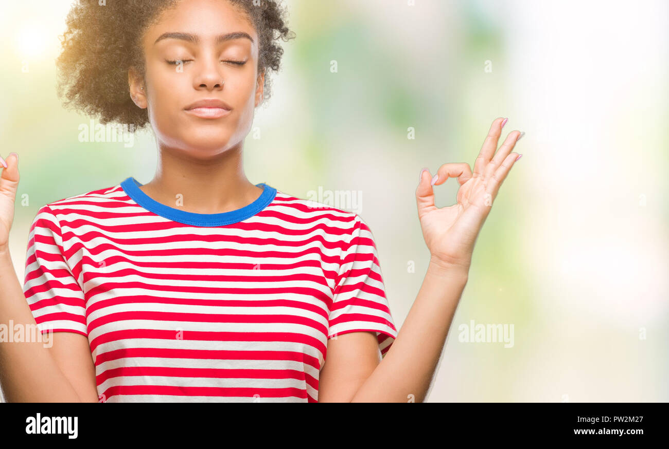 Young afro american woman over isolated background relax and smiling ...