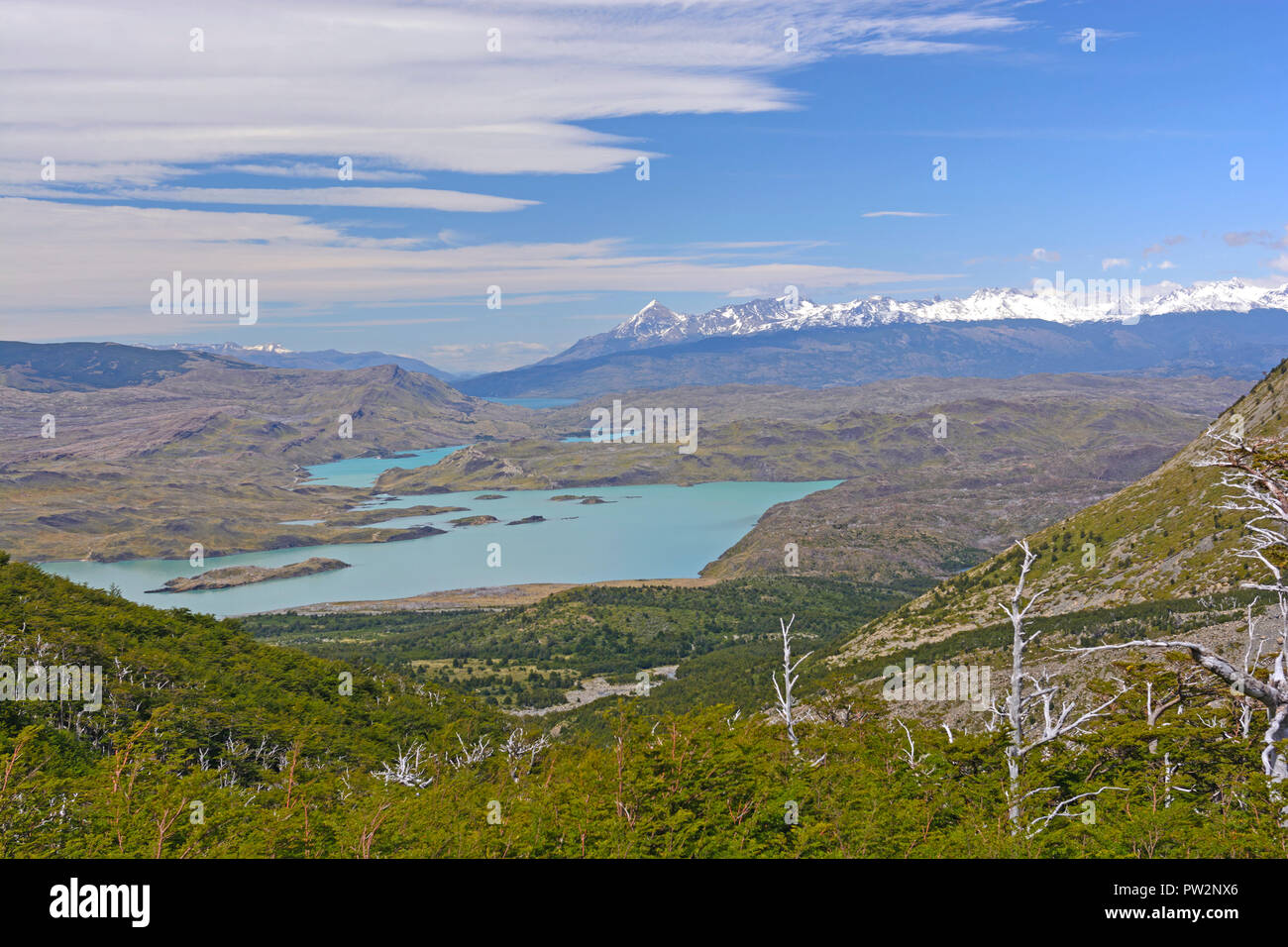 Patagonian Panorama in Torres del Paine National Park in Chile Stock ...