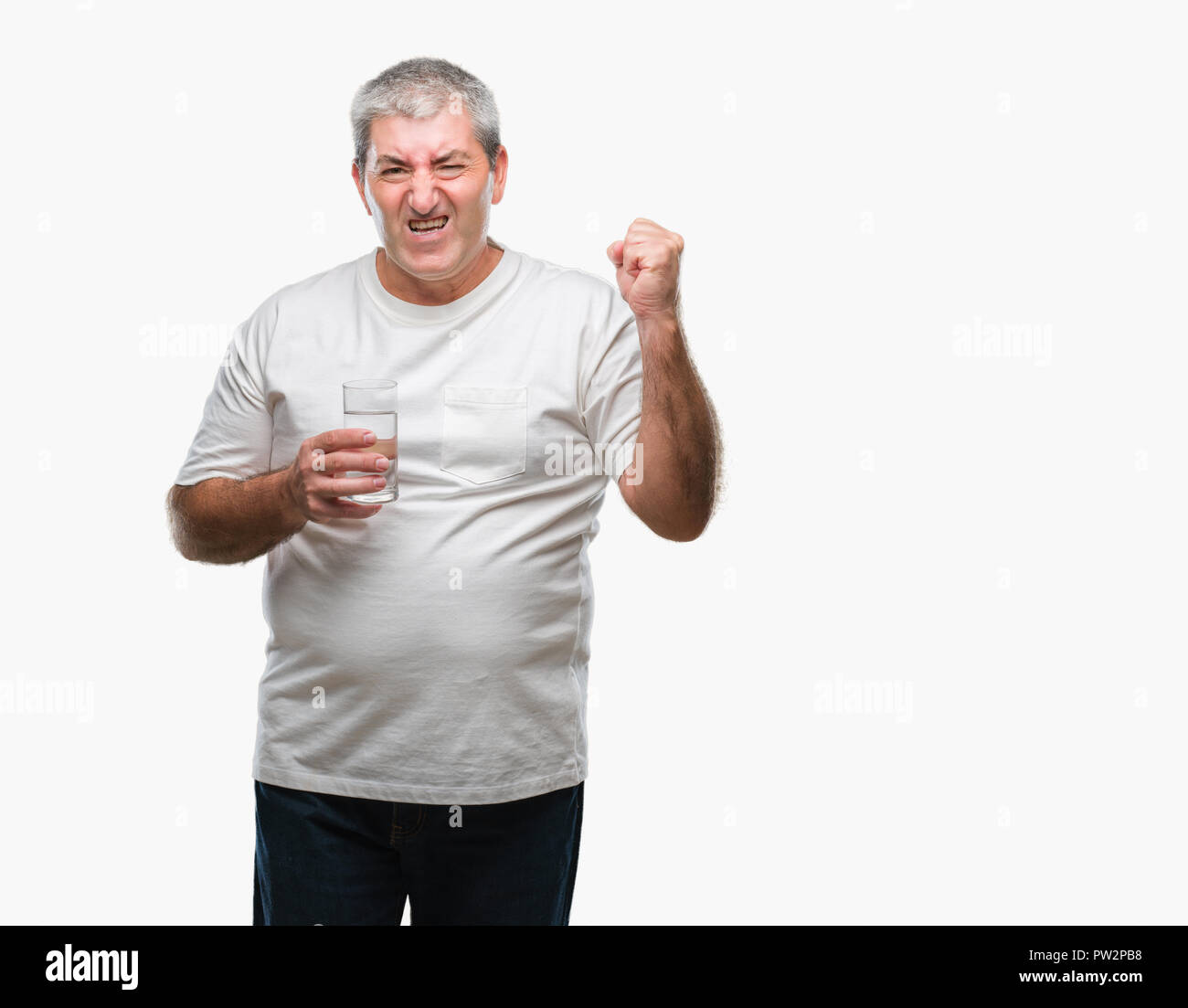 Angry man drinking Cut Out Stock Images & Pictures - Alamy