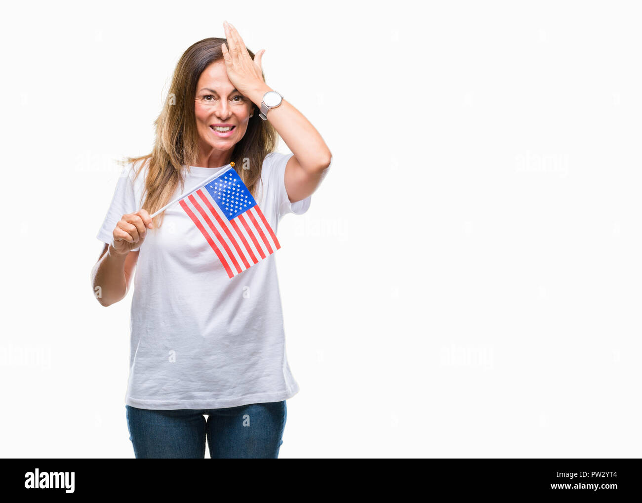 Woman sick usa flag hi-res stock photography and images - Alamy