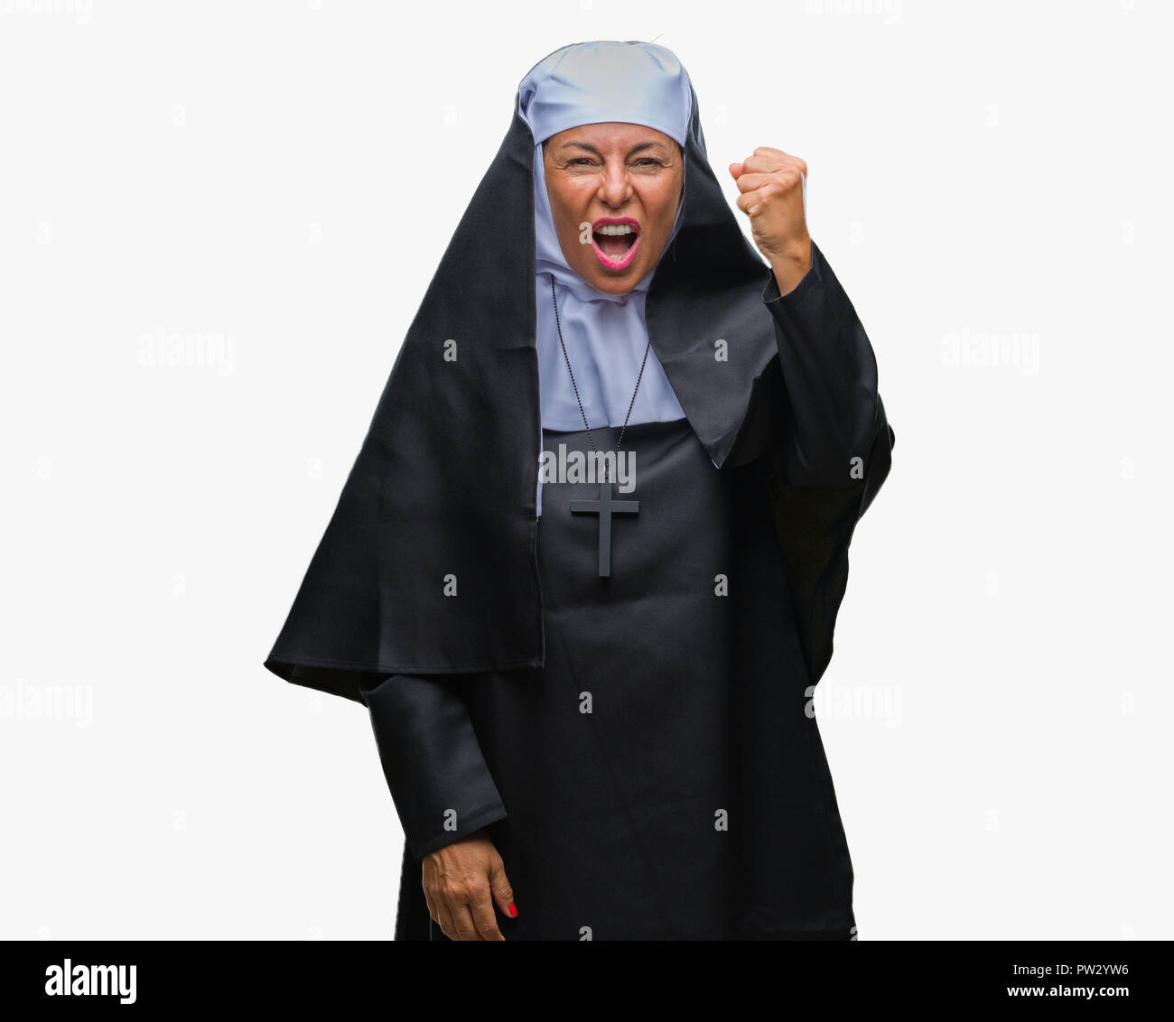 Angry nun hi-res stock photography and images - Alamy