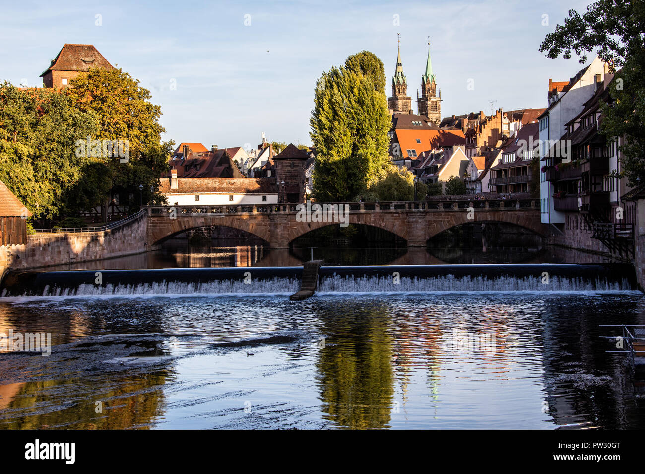 View of the Pegnitz River, Nuremberg, Germany Stock Photo - Alamy
