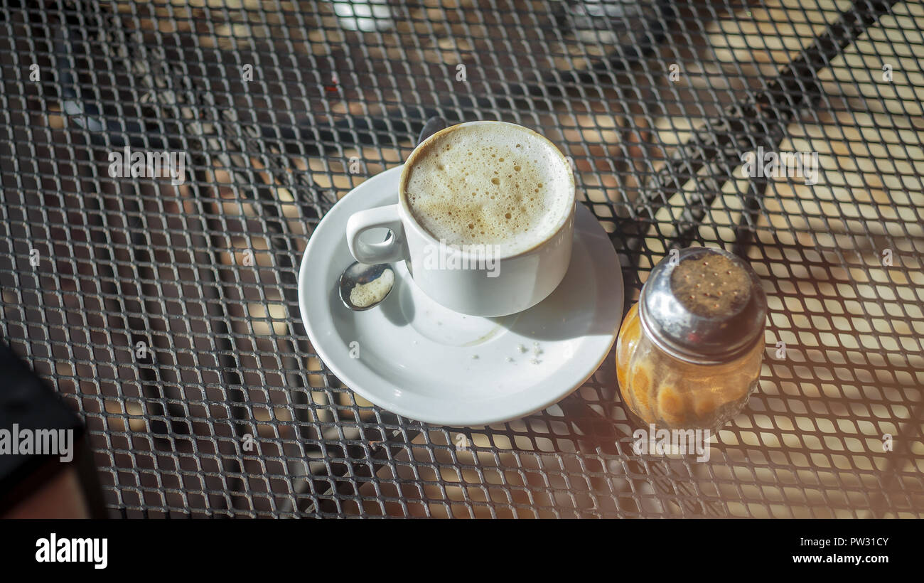 Cup of coffee ready to drink Stock Photo - Alamy
