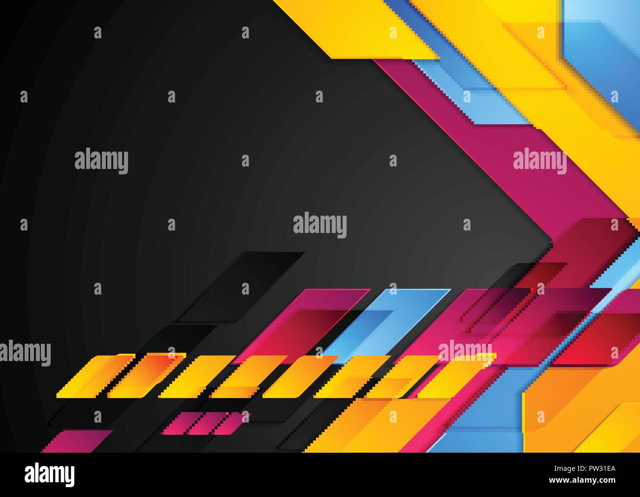 Colorful technology corporate modern background. Dark abstract vector ...