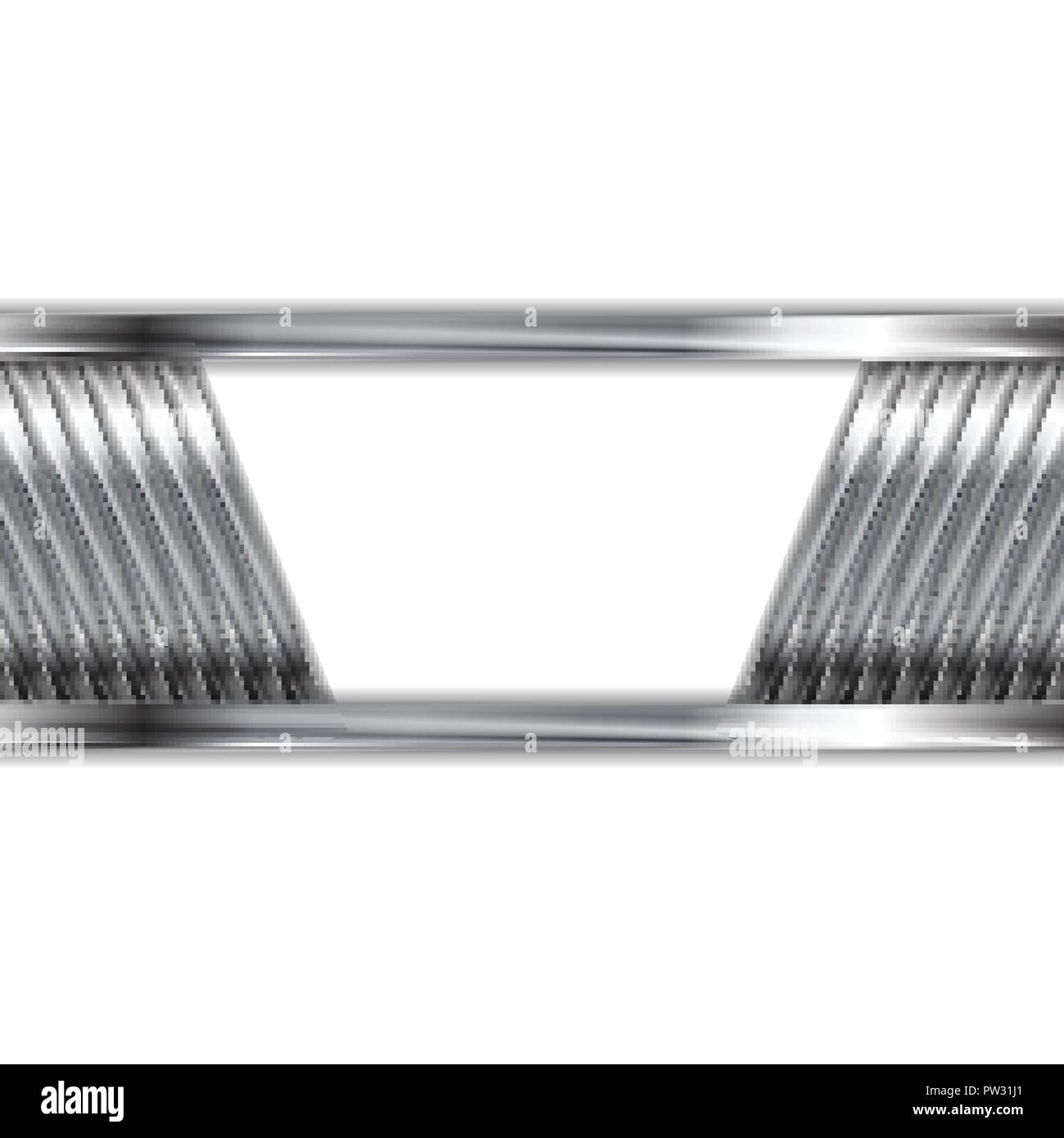 Abstract silver metallic vector tech background Stock Vector Image ...