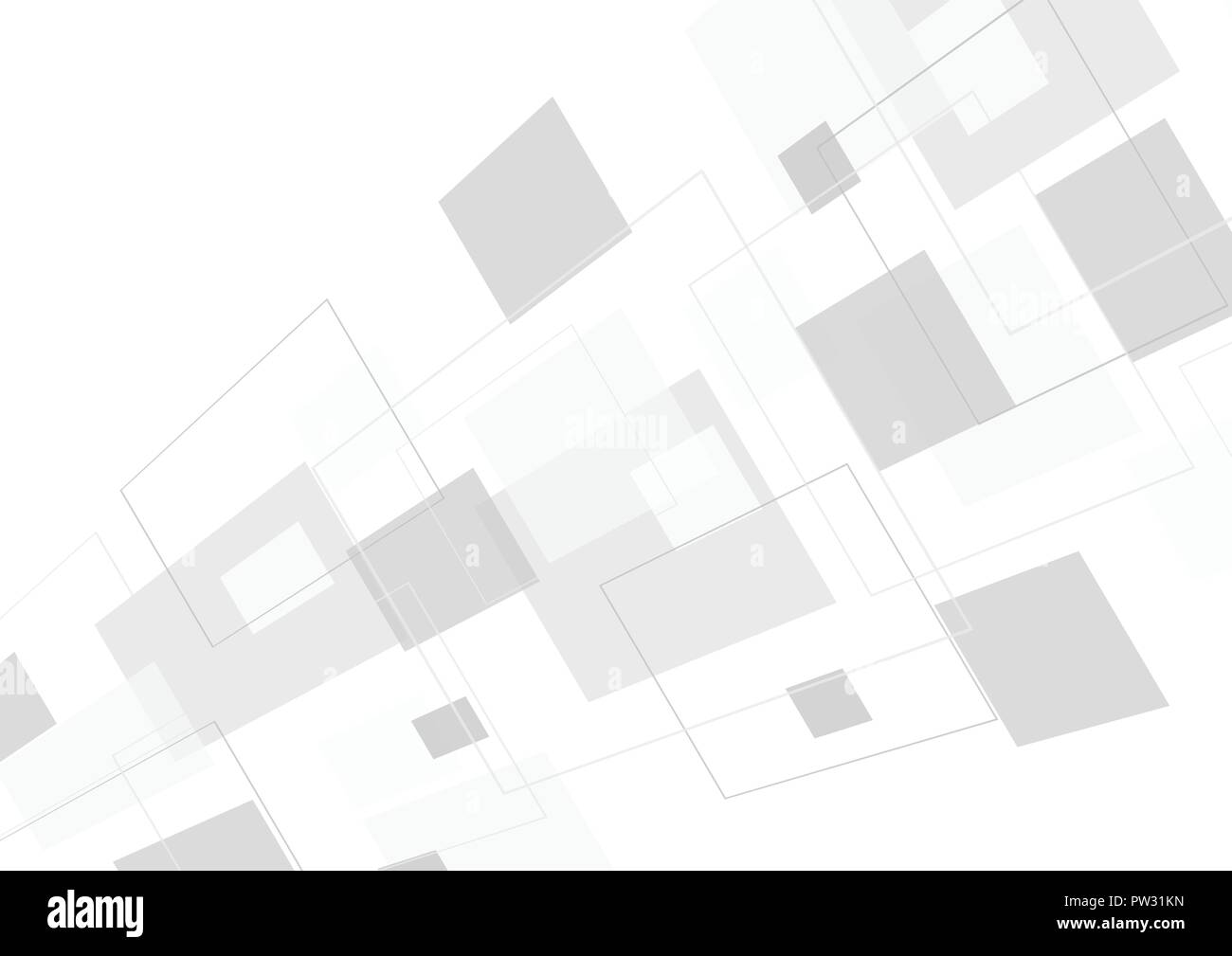 Abstract light grey tech background with squares. Geometric corporate ...