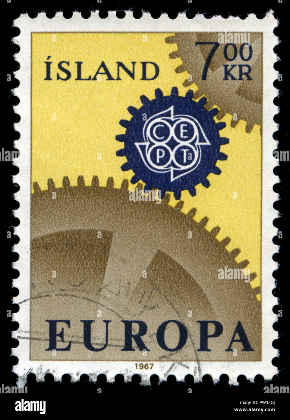 Postmarked stamp from Iceland in the EUROPA / C.E.P.T. series issued in ...