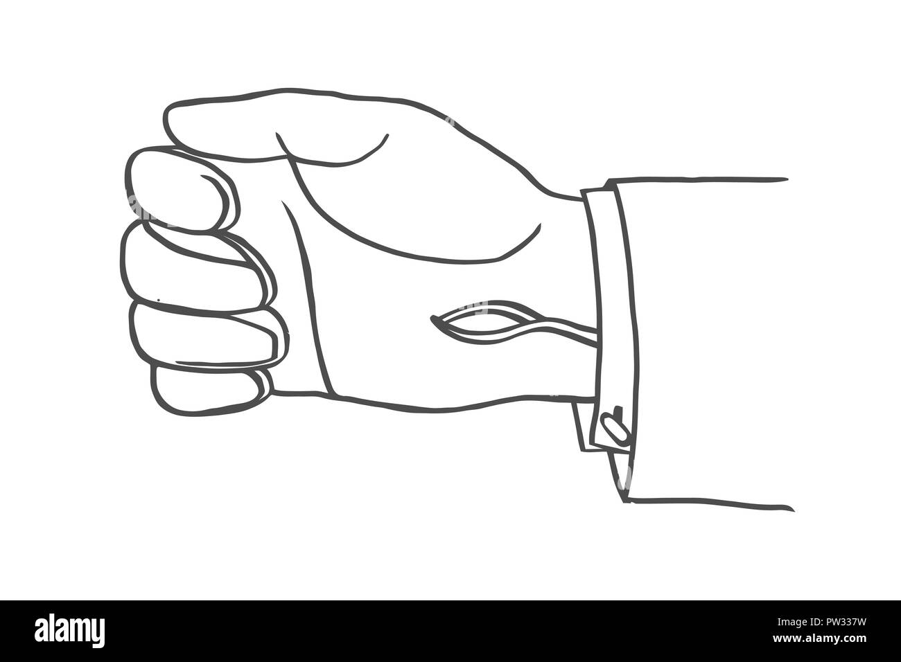 Black gloved hand Stock Vector Images - Alamy