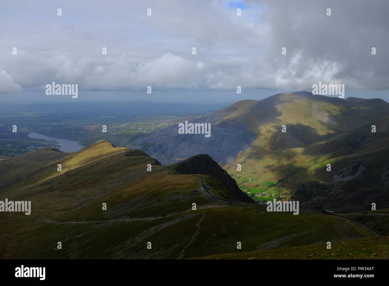 Mountain Snowdon in Welsh, UK Stock Photo - Alamy