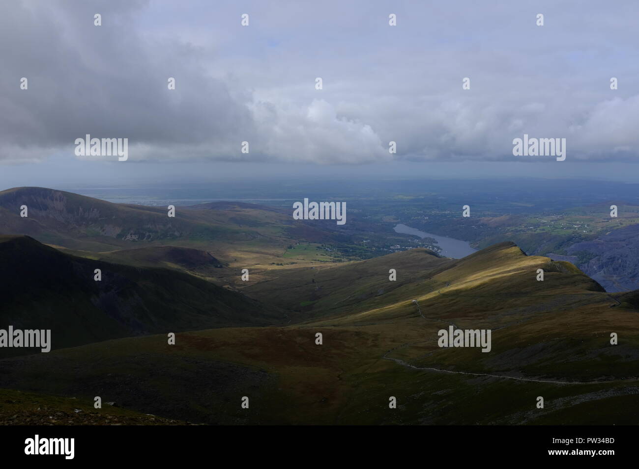 Mountain Snowdon in Welsh, UK Stock Photo - Alamy