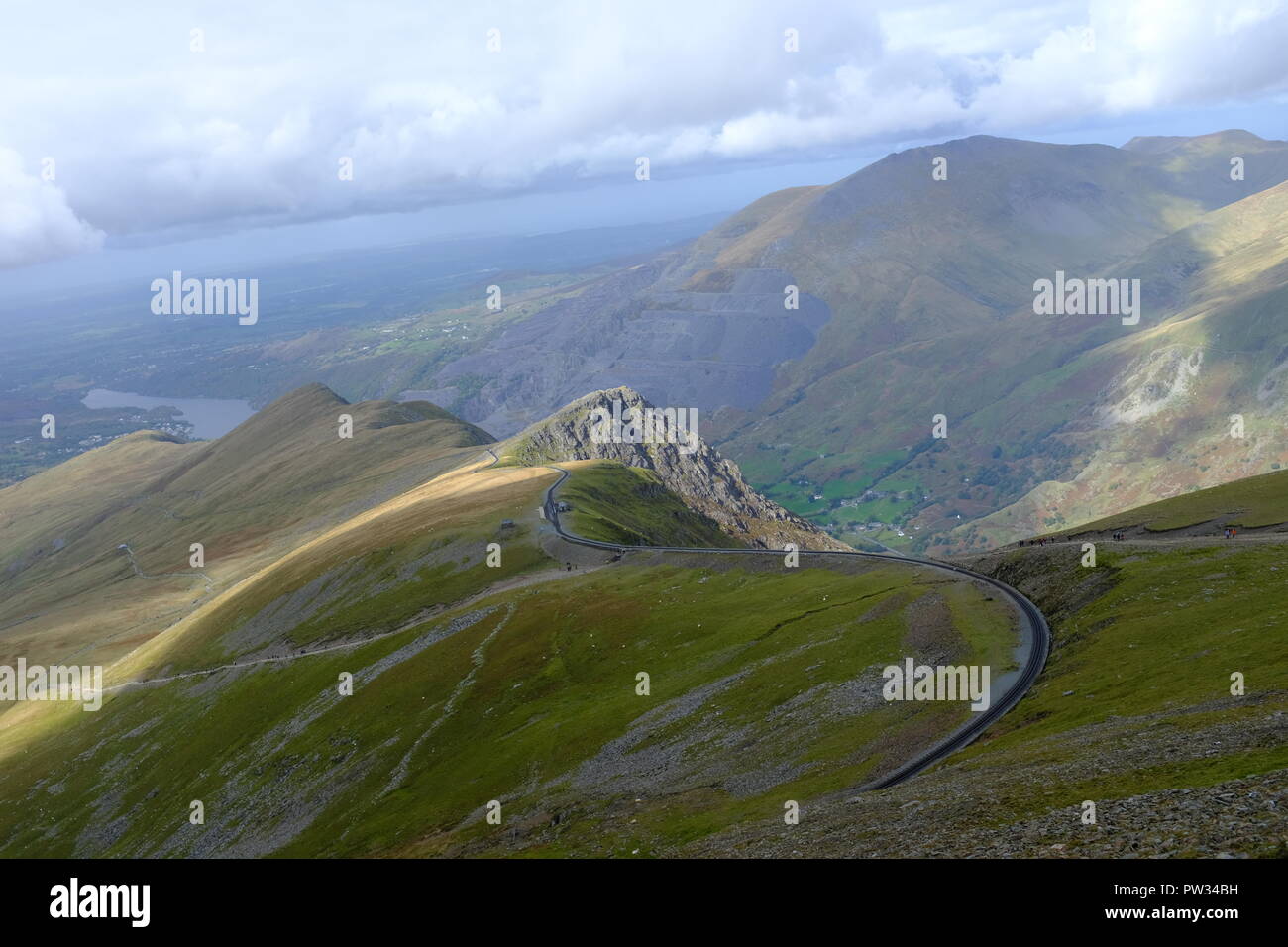 Mountain Snowdon in Welsh, UK Stock Photo - Alamy