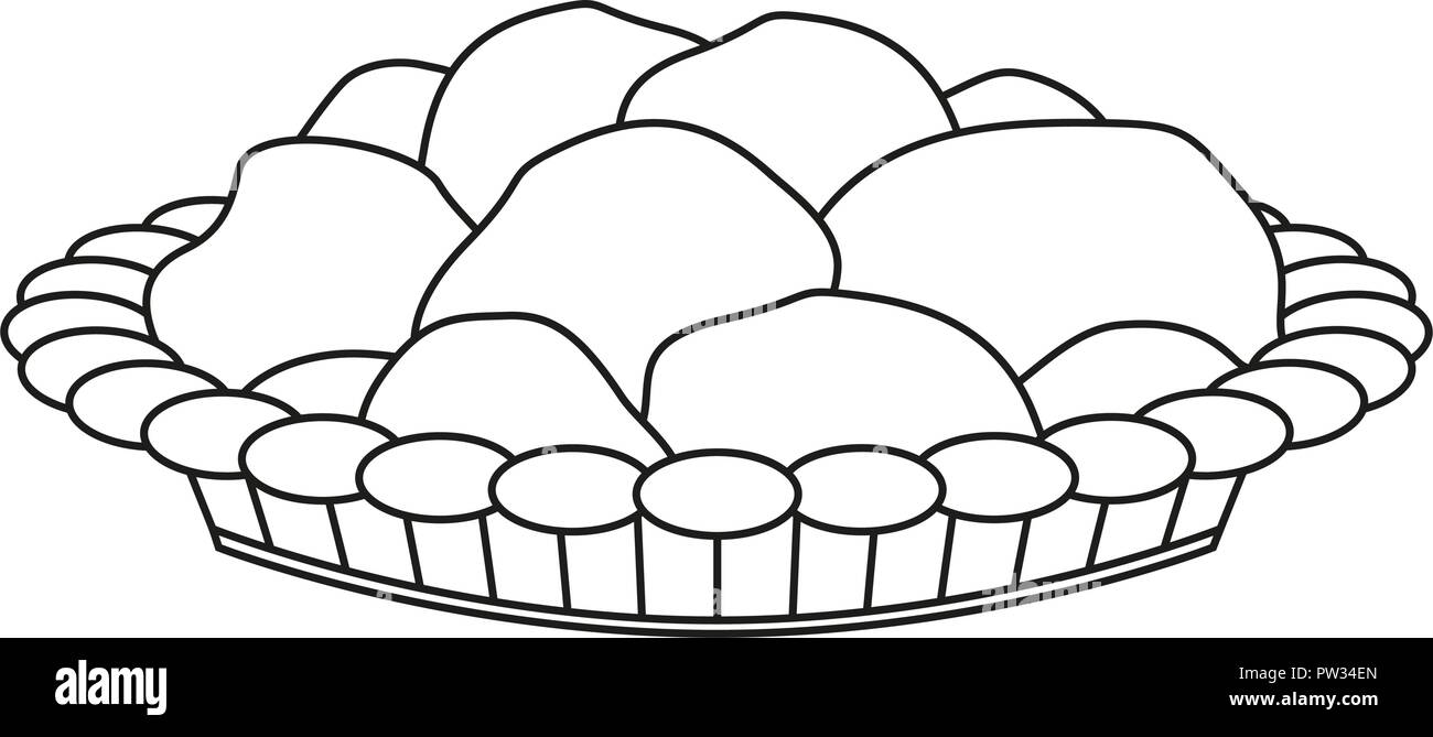 Homemade pie line art Stock Vector Images - Alamy