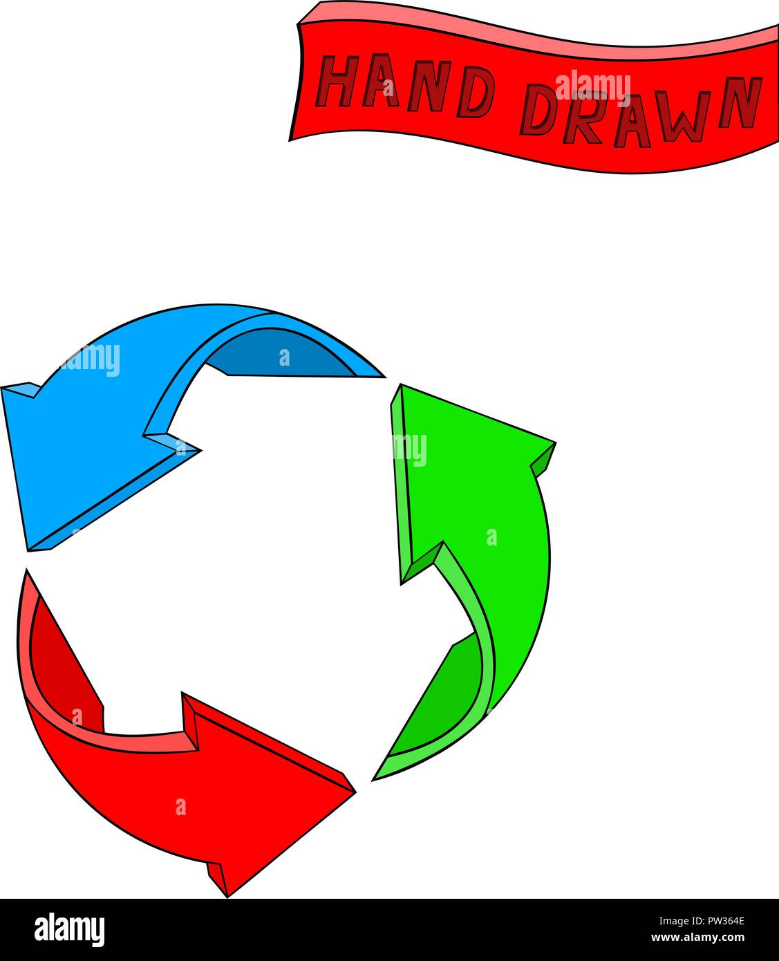 Recycle red blue green Stock Vector Images - Alamy