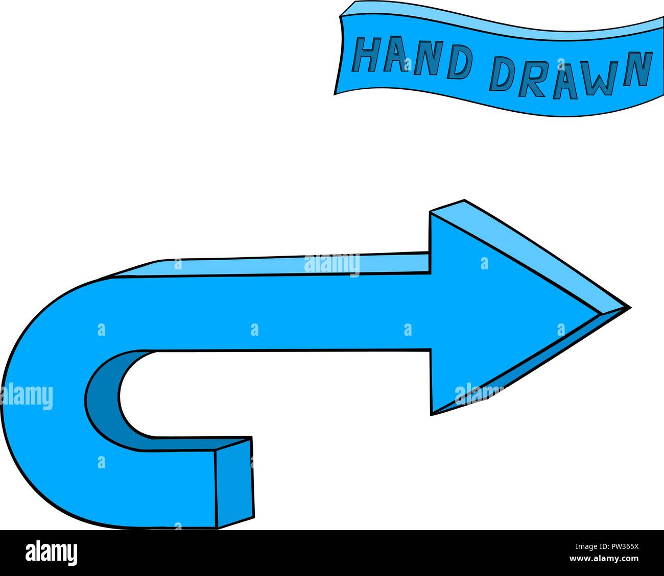 Blue arrow hand hi-res stock photography and images - Alamy