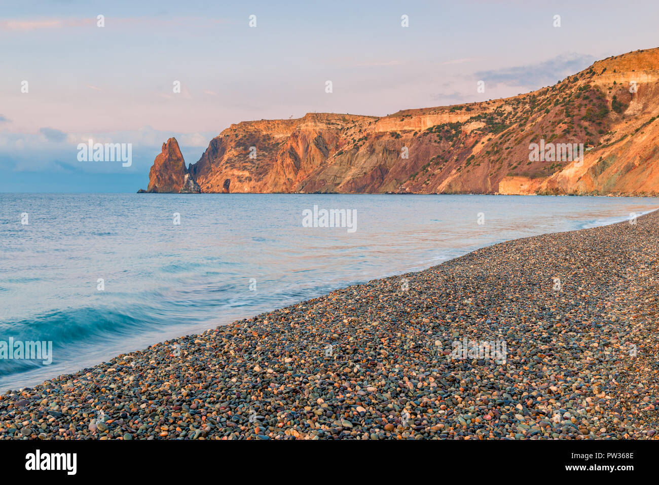 Beautiful scenery Cape Fiolent, Crimea peninsula, Russia Stock Photo ...
