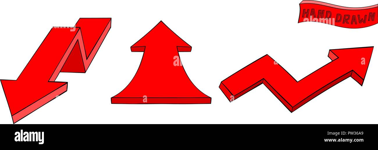 Red arrows. Hand drawn sketch Stock Vector Image & Art - Alamy