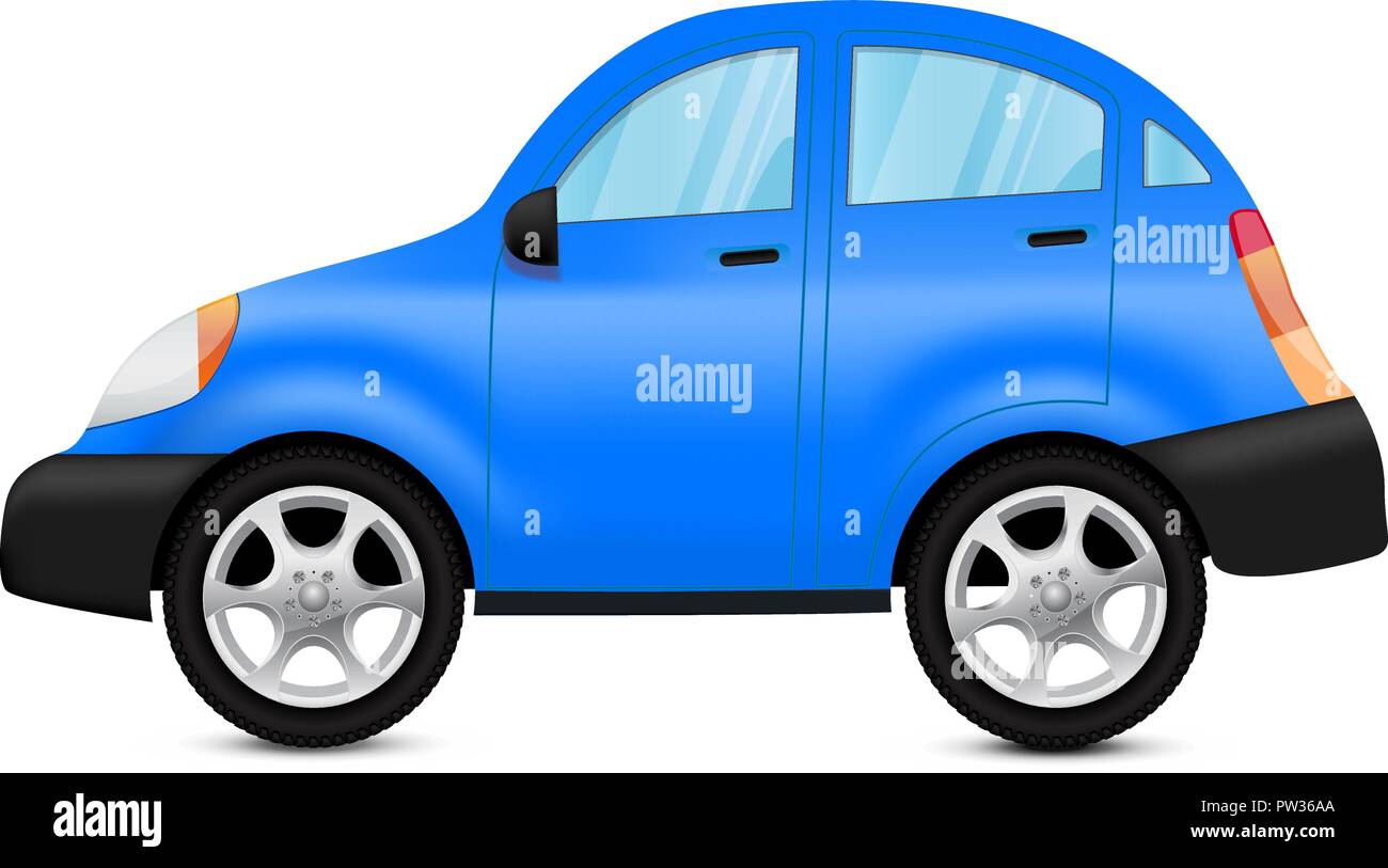 White and blue car Stock Vector Images - Alamy