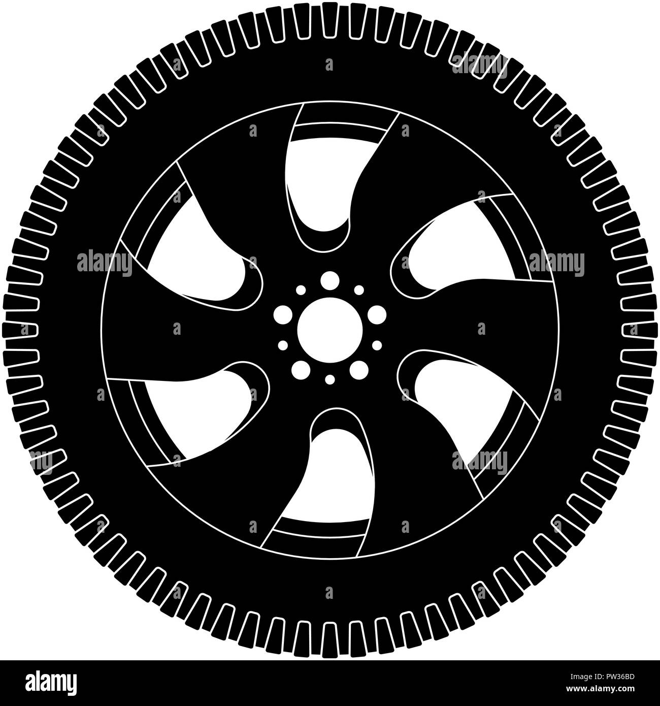 Vehicle rim black tyre hi-res stock photography and images - Alamy