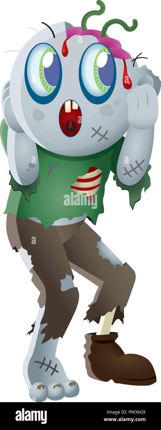 Zombie white background Stock Vector Images - Alamy
