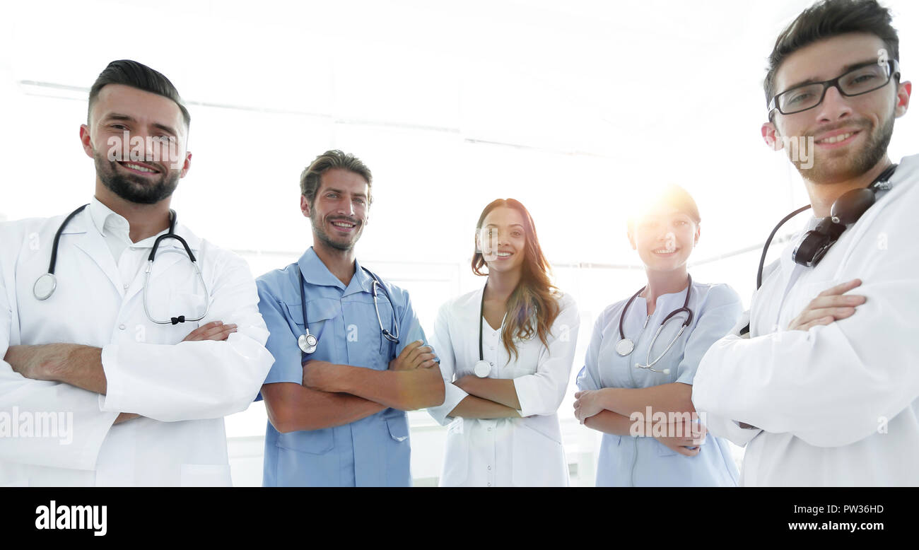 portrait of the leading members of the medical center Stock Photo - Alamy
