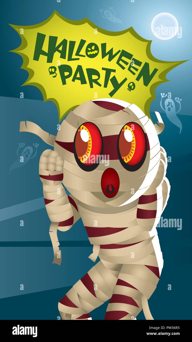 A cute Mummy with spooky background Stock Vector Image & Art - Alamy