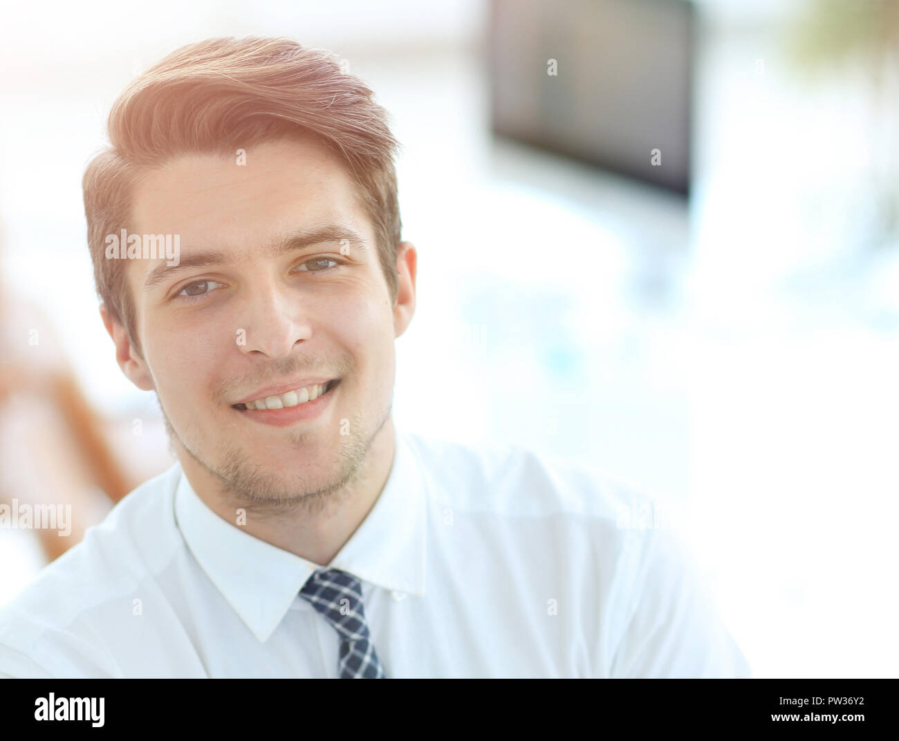 successful employee at a Desk Stock Photo - Alamy