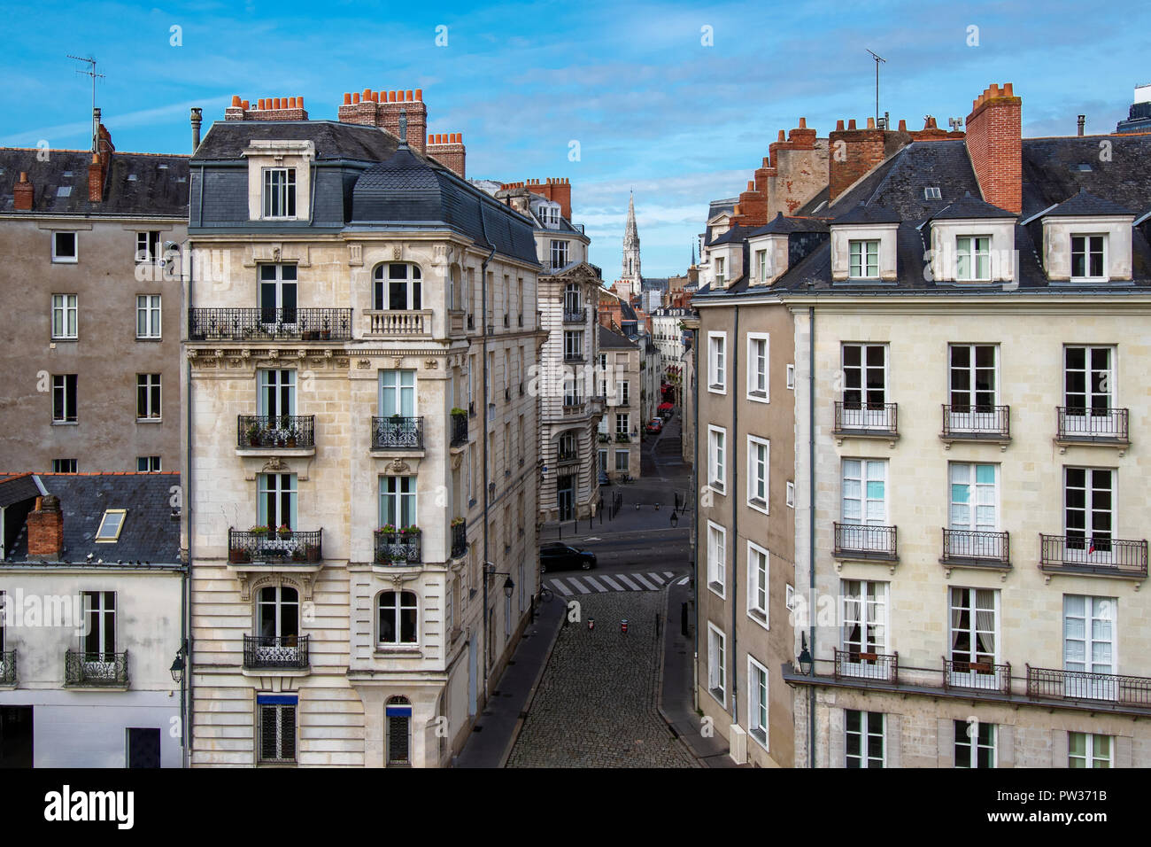 Buildings seen from the castle in Nantes Stock Photo - Alamy