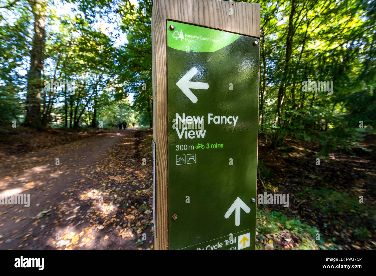 Forestry Commission sign for New Fancy View in the Forest of Dean ...