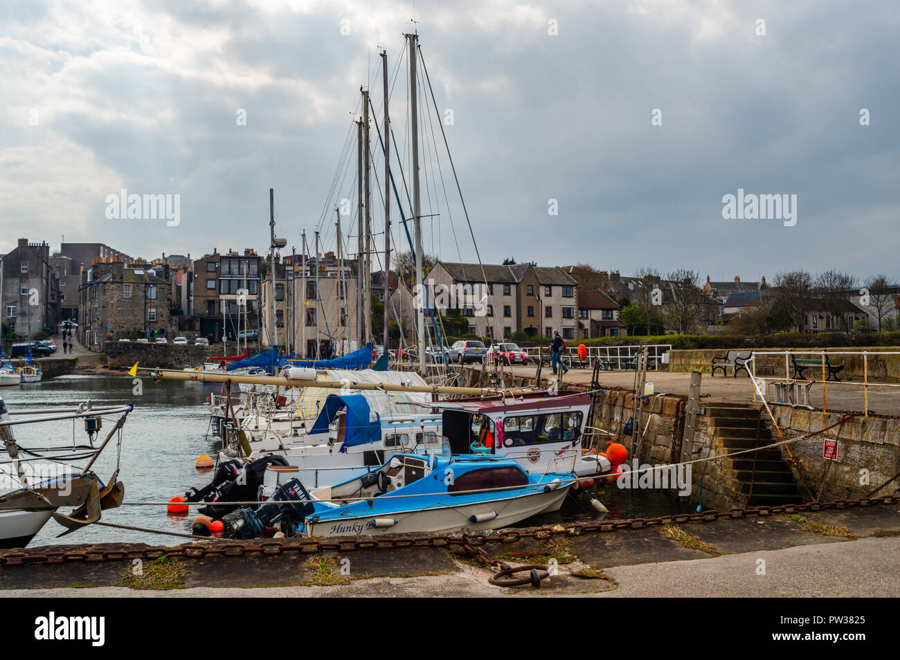 boats and the aterfront of South Queensferry, from South Queensferry ...