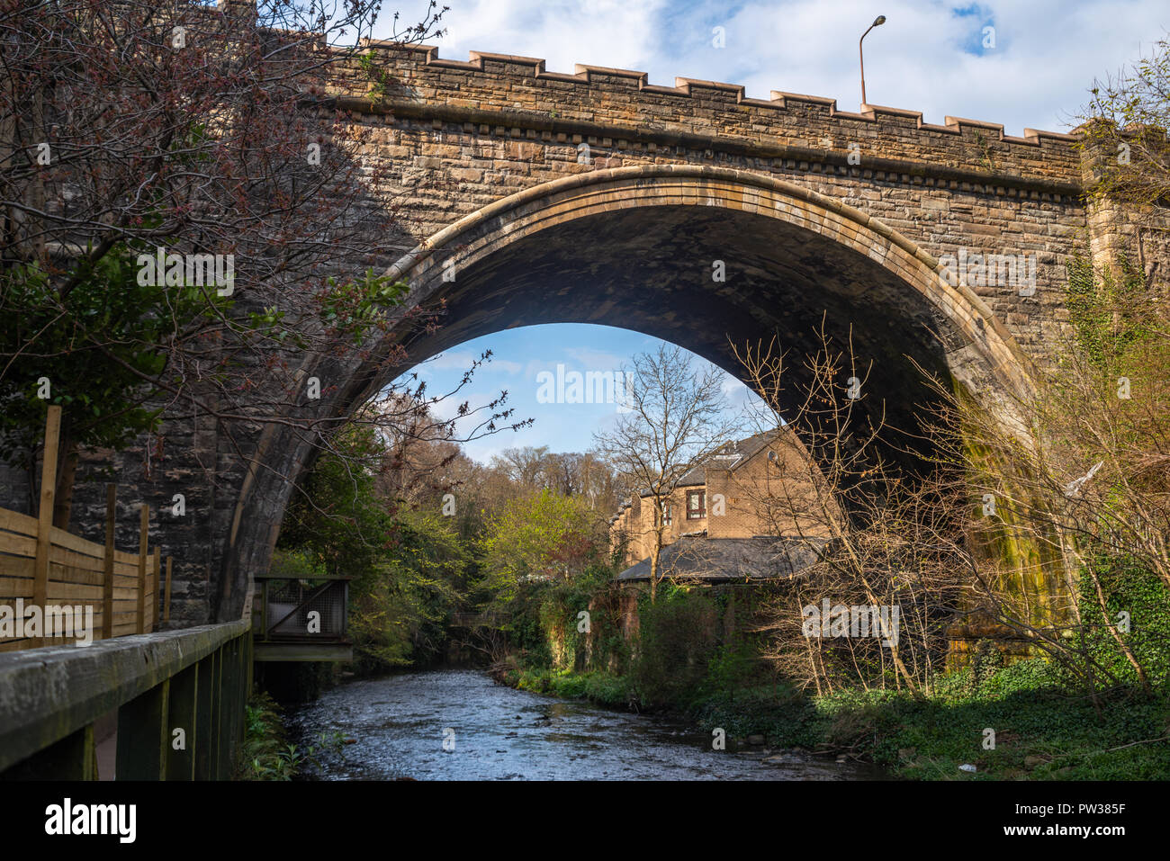 Arches of the Dean Bridge, Water of Leith, Edinburgh, Scotland, United ...