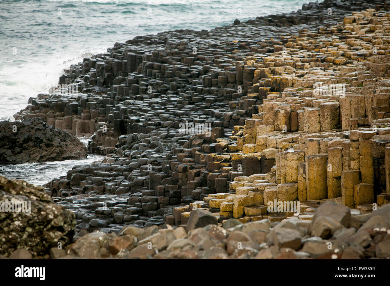 Giants Causeway. Volcanic basalt rock formations Stock Photo - Alamy