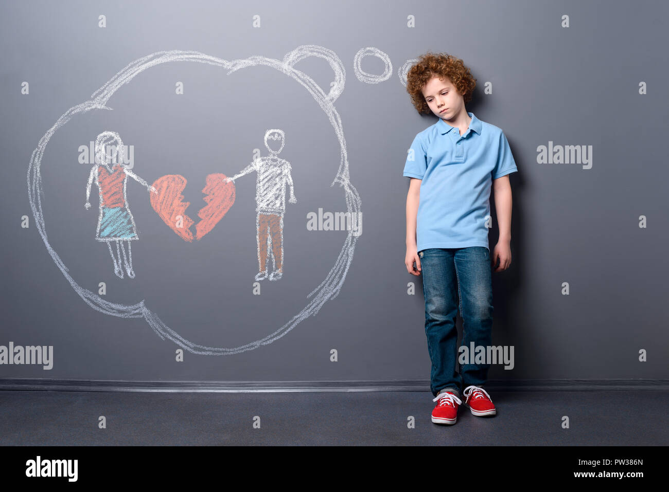 Sad child with broken heart Stock Photo - Alamy