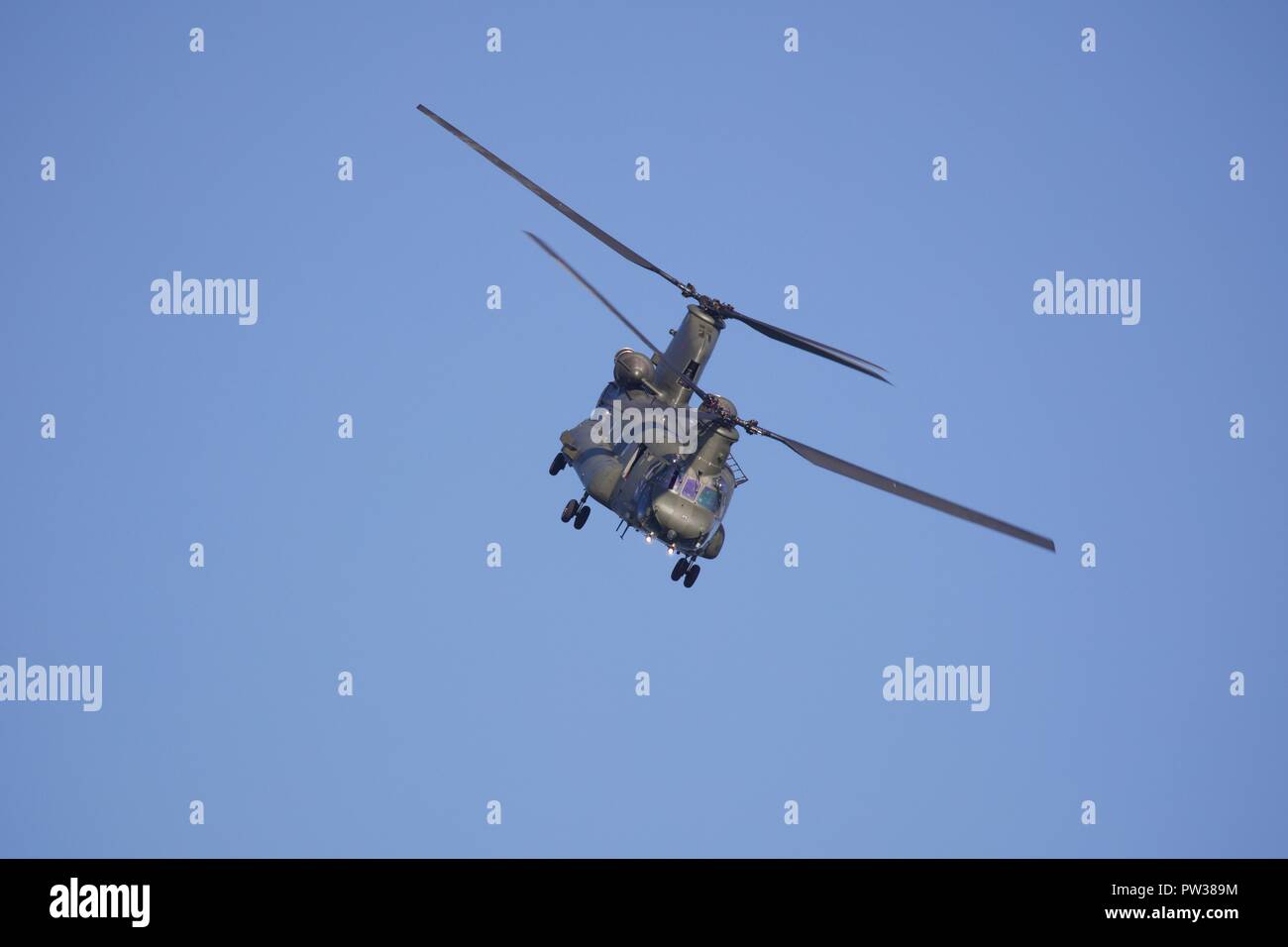 RAF Chinook Display Team performing at the 2018 Bournemouth Air ...