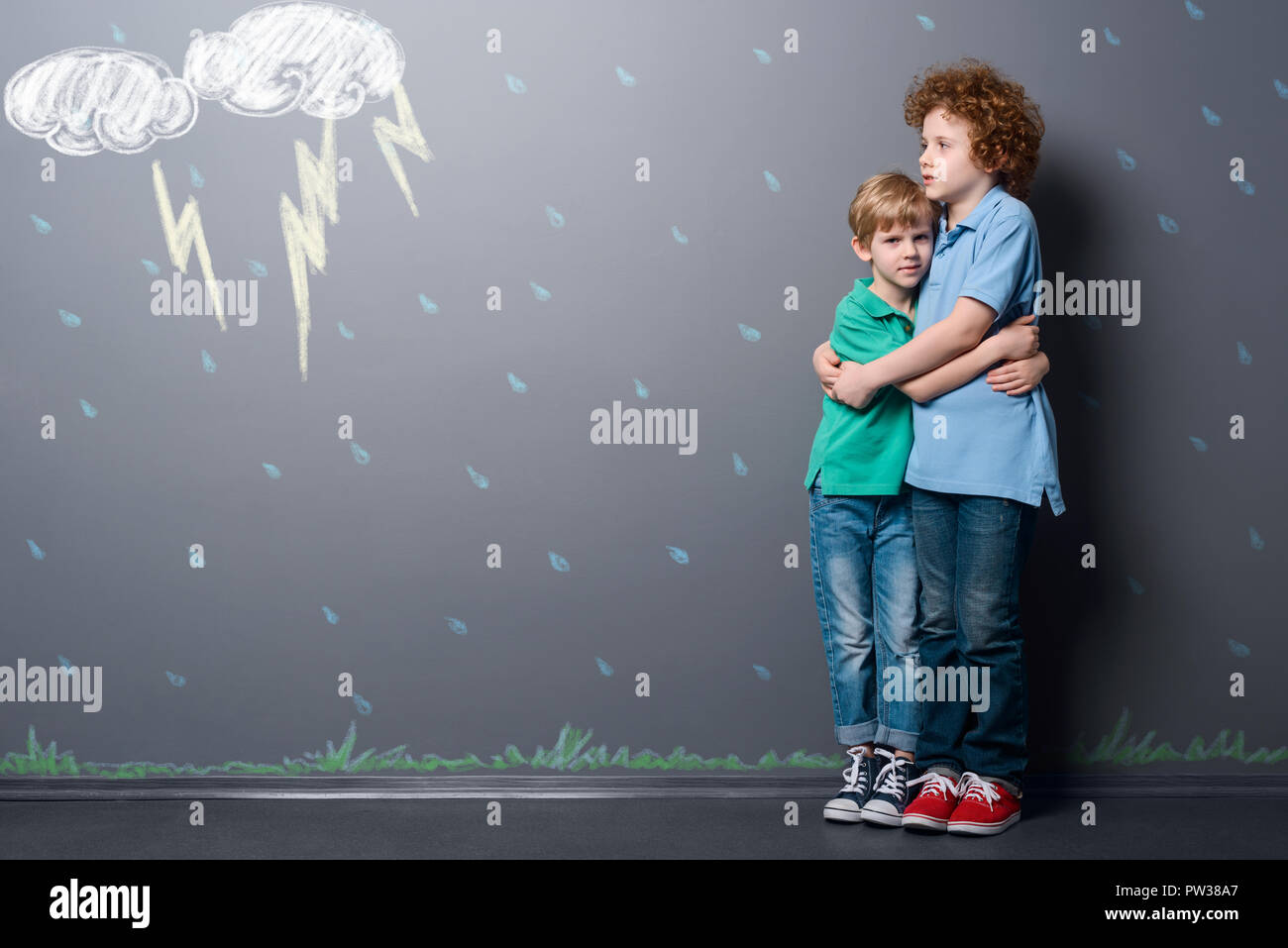 Brothers support each other Stock Photo - Alamy