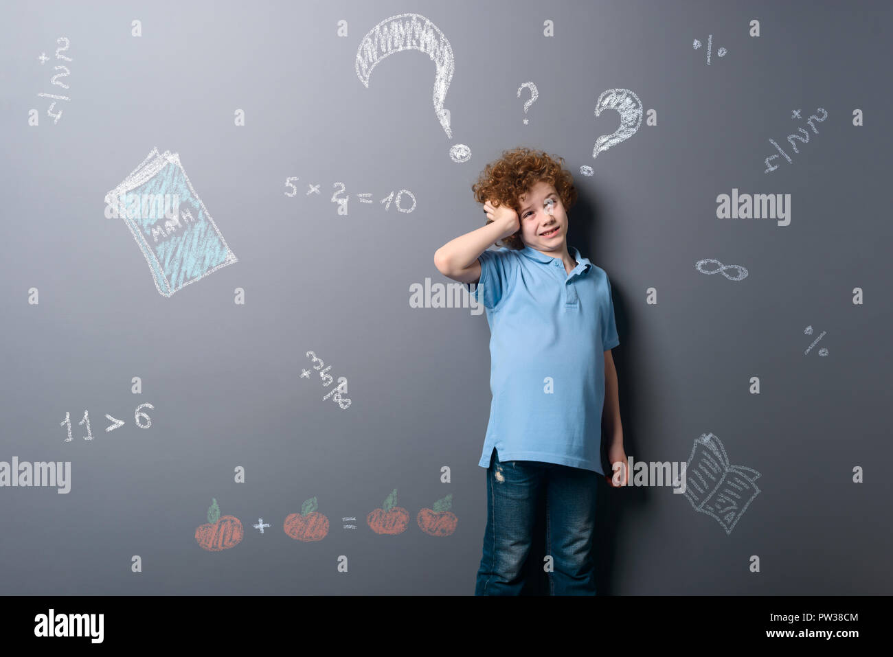 Boy doesn't want to study Stock Photo - Alamy