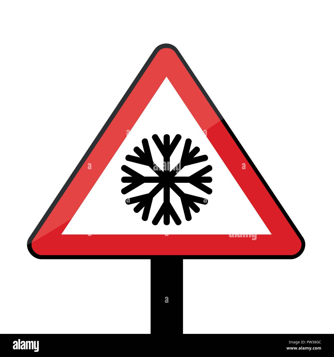 Beware of snow and ice and sign hi-res stock photography and images - Alamy