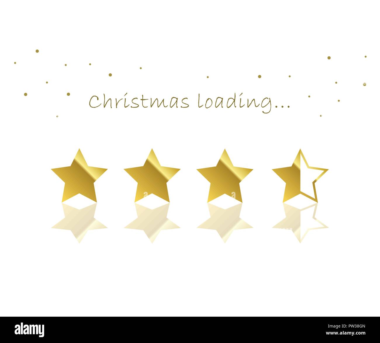 progress bar with golden stars christmas loading vector illustration ...