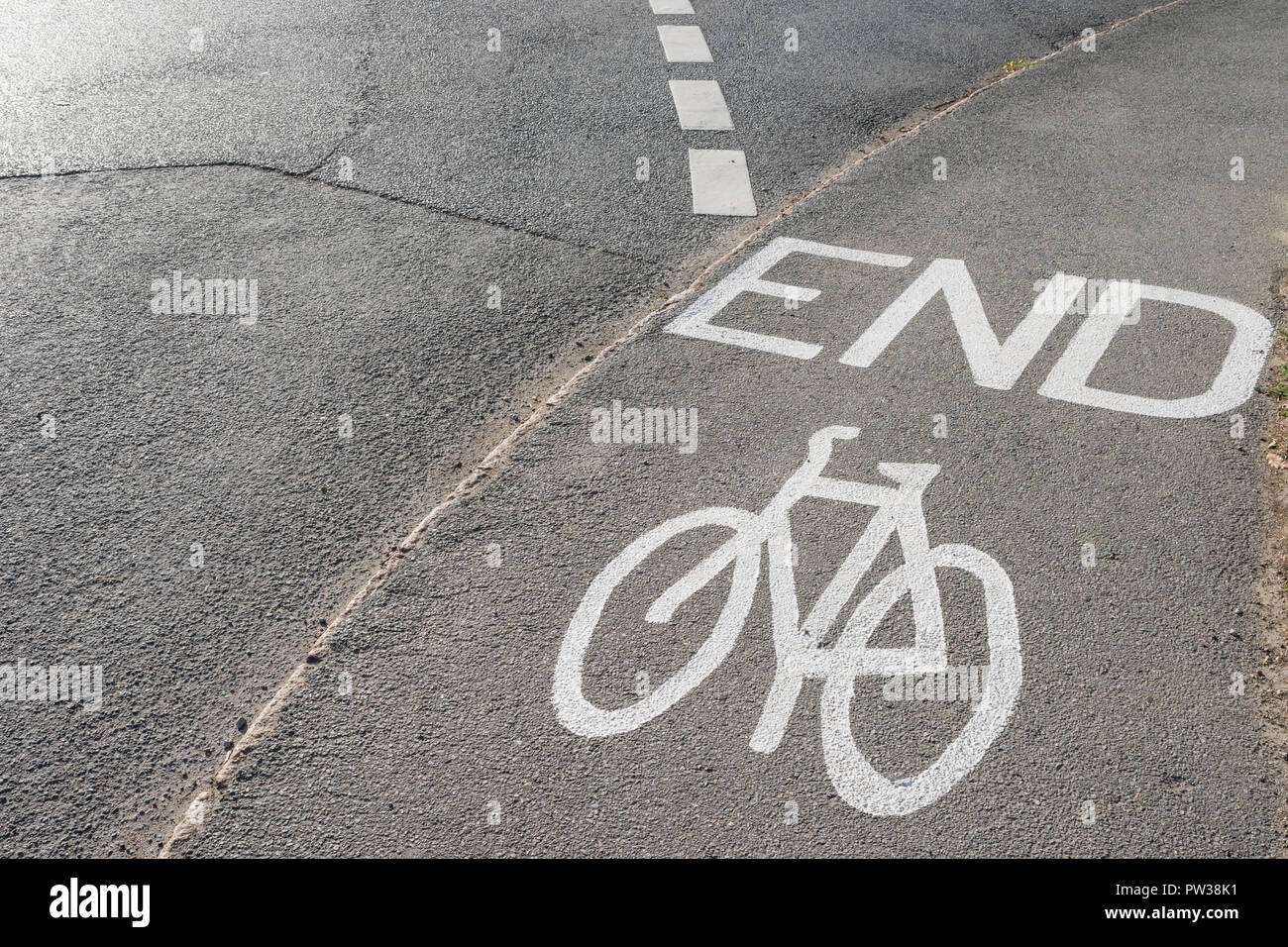 Bike on the path to end Stock Photo - Alamy