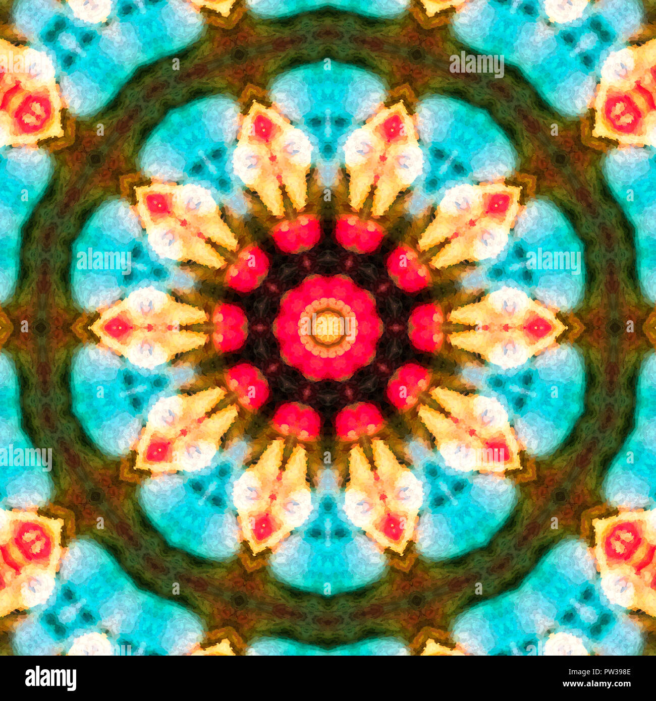 Symmetrical and repetitive colors background Stock Photo - Alamy