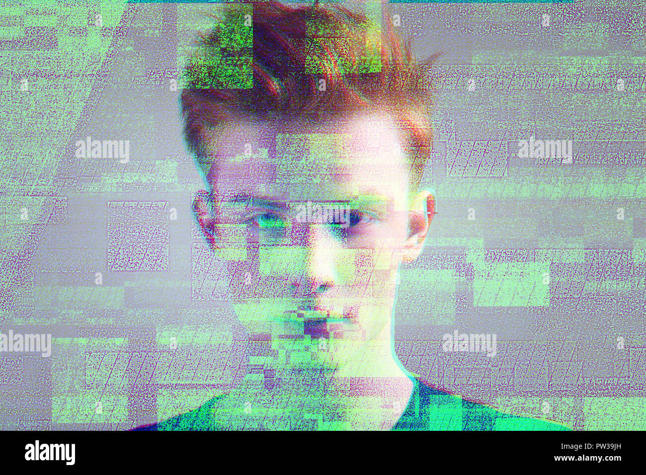 Calm student looking serious while thinking Stock Photo - Alamy