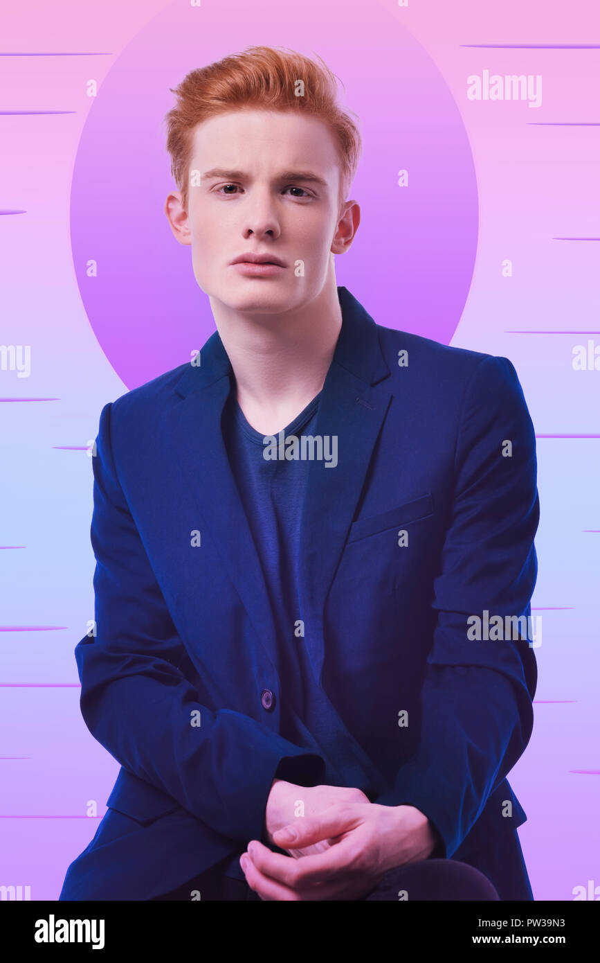 Confident nice guy showing confidence Stock Photo - Alamy