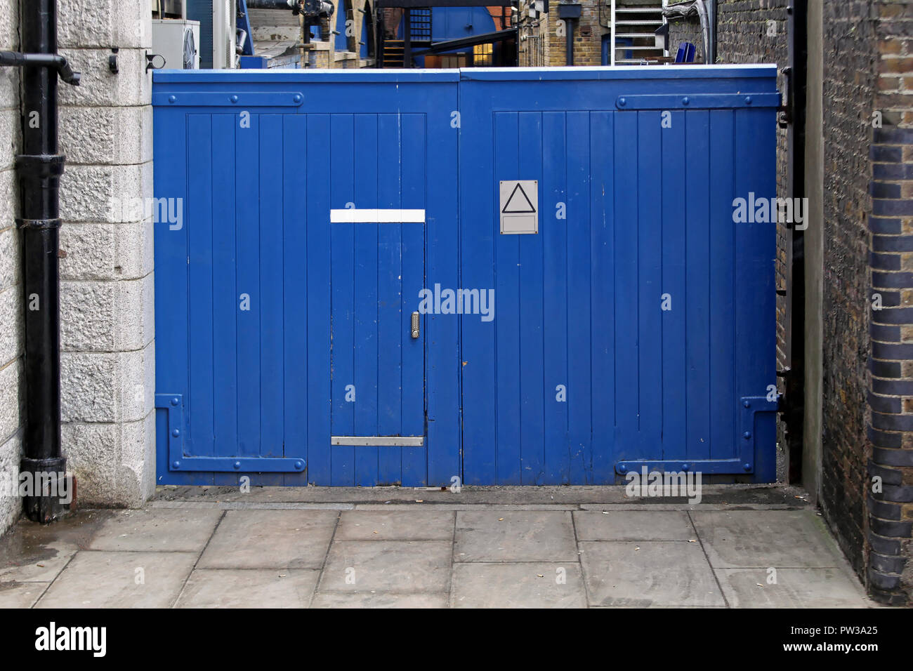 Blue Gate Door Entrance in London Stock Photo - Alamy