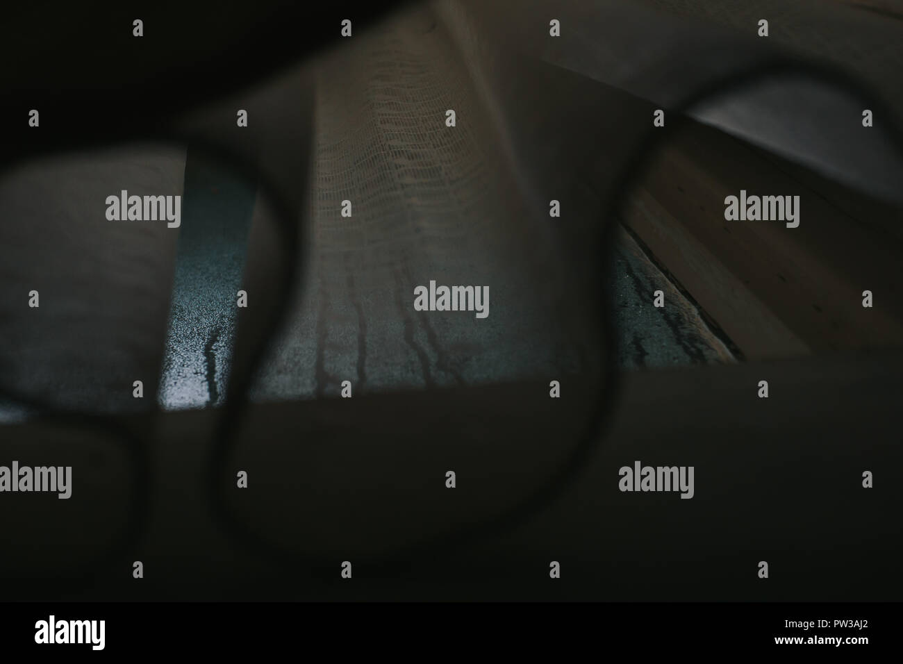 low angle picture of a window with condensation water running down ...