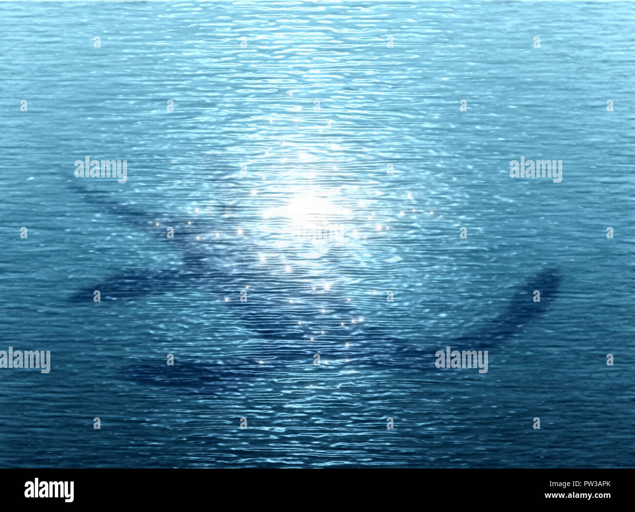 The Loch ness monster is a prehistoric dinosaur animal in the depths of ...