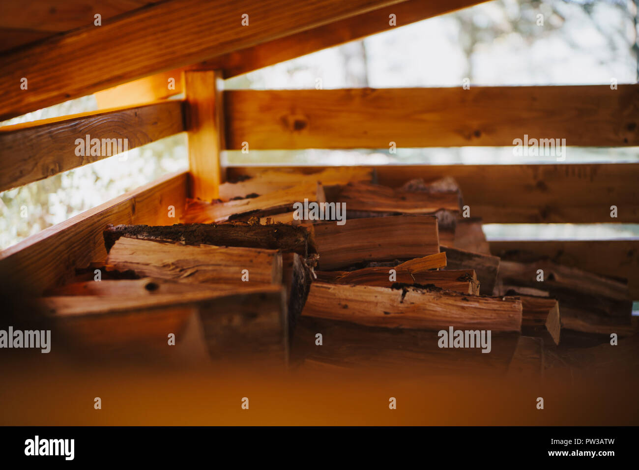stacks of timber in timber yard Stock Photo - Alamy