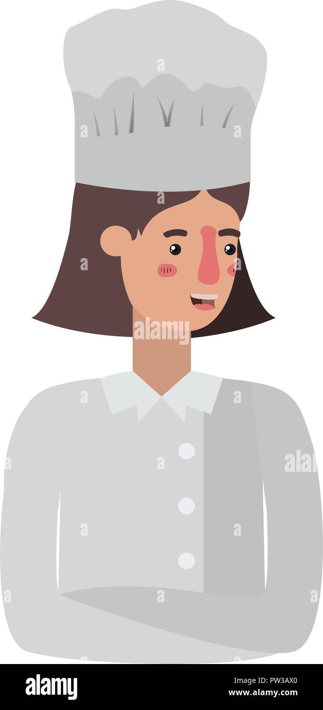 Beautiful young chef woman Stock Vector Images - Alamy